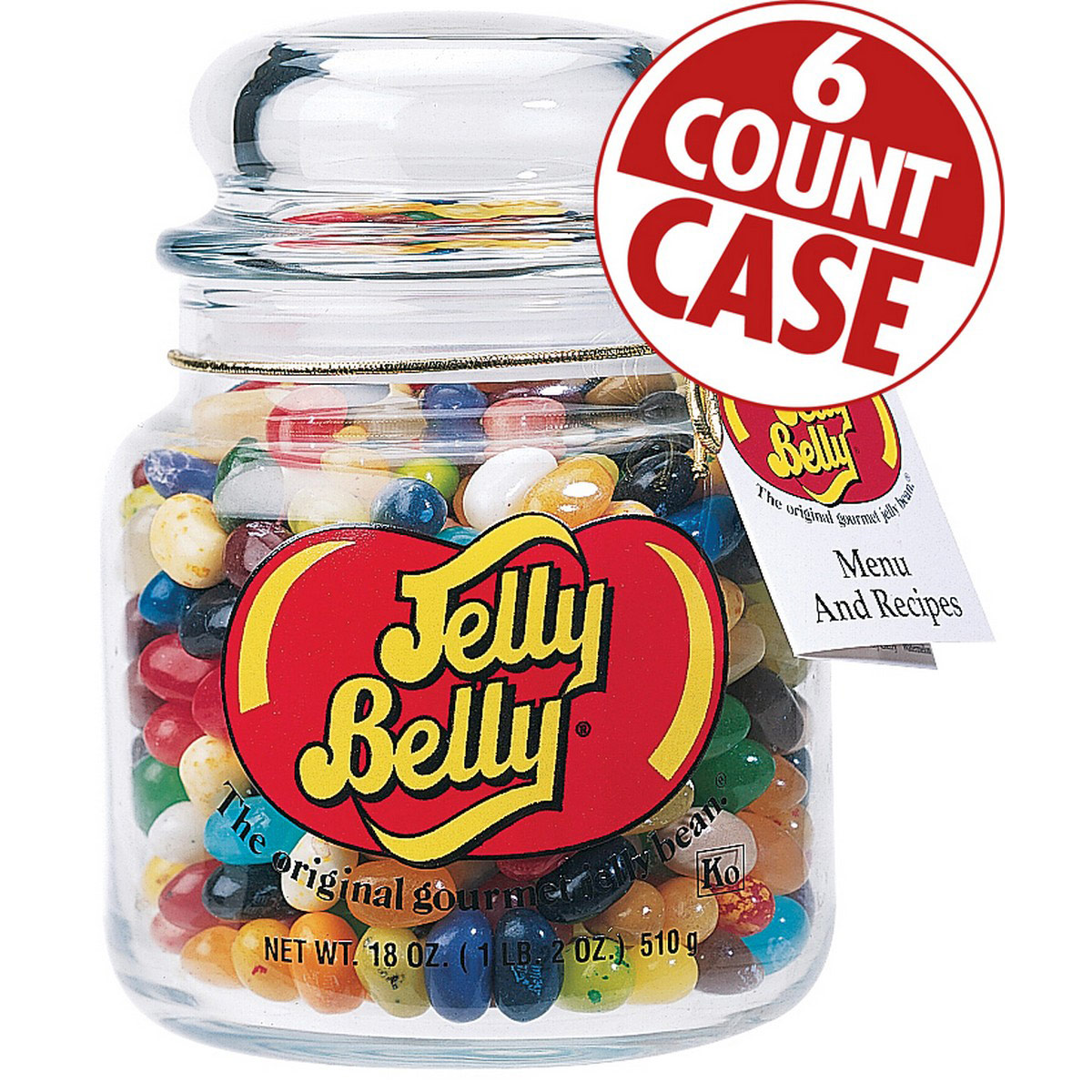 49 Assorted Jelly Bean Flavors Apothecary Jar – 6-count Case – Chatspan