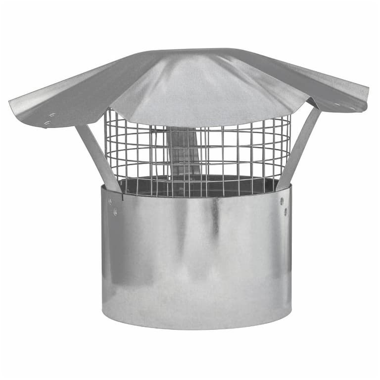 Imperial Manufacturing 8" Galvanized Rain Cap, with Arrest | Home Hardware