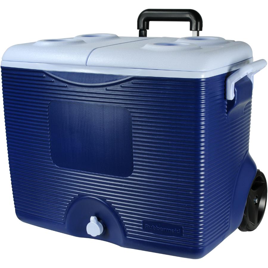 $25 For (1) Rubbermaid Coolers 75-Quart Wheeled Cooler Blue, 45% OFF
