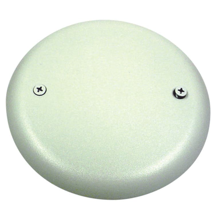 Carlon White Round Flat Single Box Blank Ceiling Cover | Home Hardware