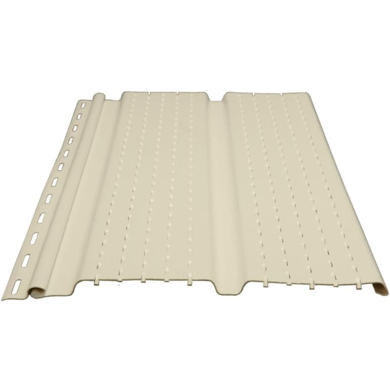 Kaycan 16"x12' Ivory 4 Panel Vented Vinyl Soffit | Home Hardware