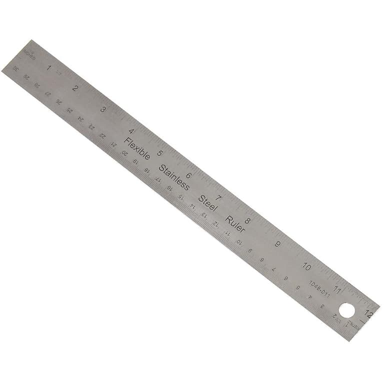 HOME HANDYMAN 12" Stainless Steel Ruler