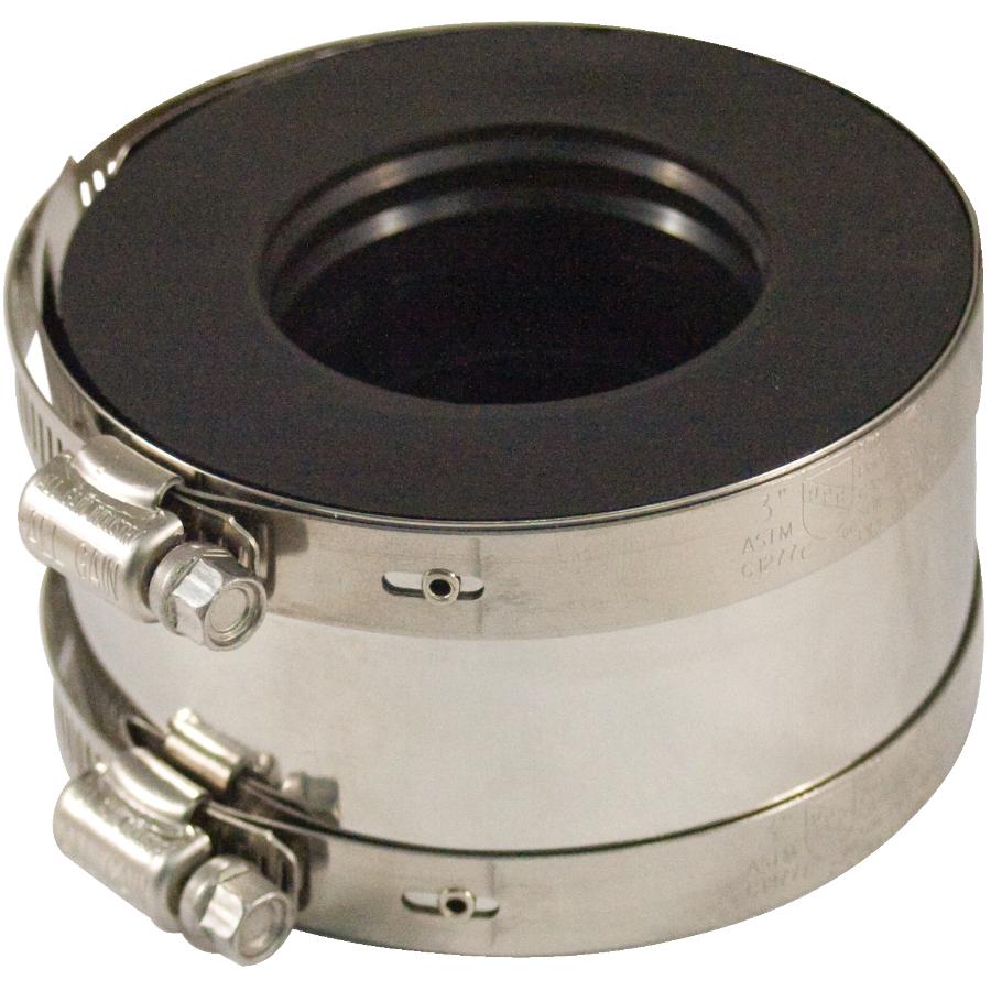 3" Cast Iron, Plastic, Steel to Copper ABS Transition Coupling