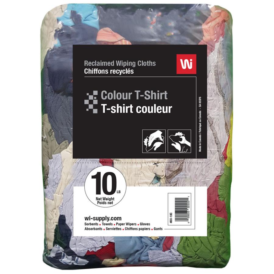 Multi-Purpose Reclaimed Wiping Cloths - Multi-Colour, 10 lb