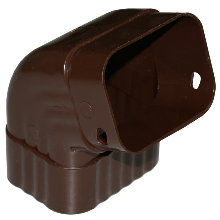 EURAMAX CANADA Brown Traditional Type A Vinyl Gutter Elbow