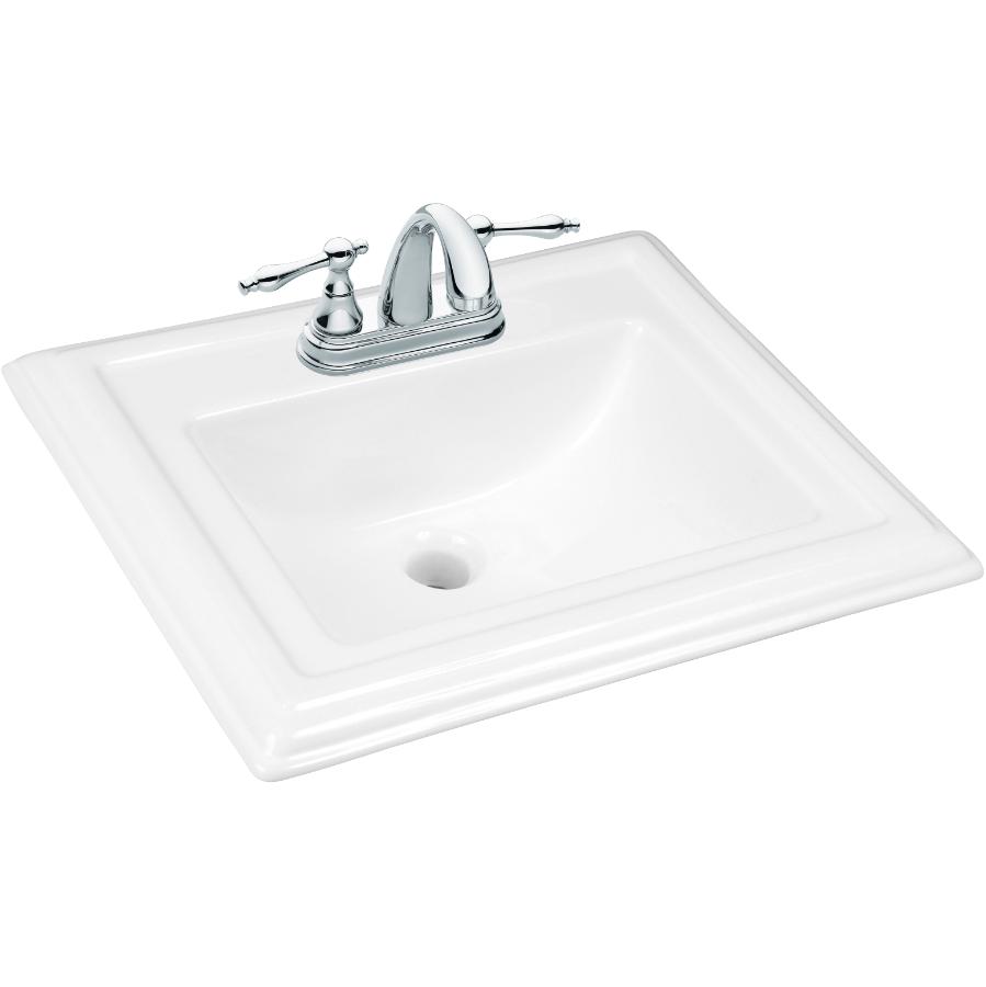 22" x 18.25" Dietrich Rectangular Drop-In Basin - White