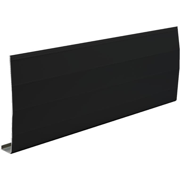 Kaycan 1"x8"x9'10" Black Ribbed Aluminum Fascia | Home Hardware