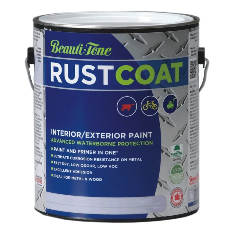 BEAUTI-TONE RUST COAT 3.48L Medium Base Gloss Latex Rust Paint