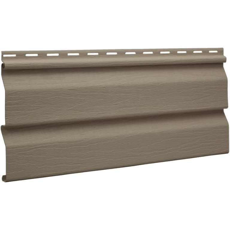 Kaycan 12.5' Double 4" Avanti Khaki Vinyl Siding | Home Hardware