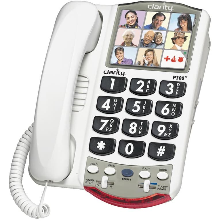 Clarity Big Button Corded Amplified Photo Phone | Home Hardware