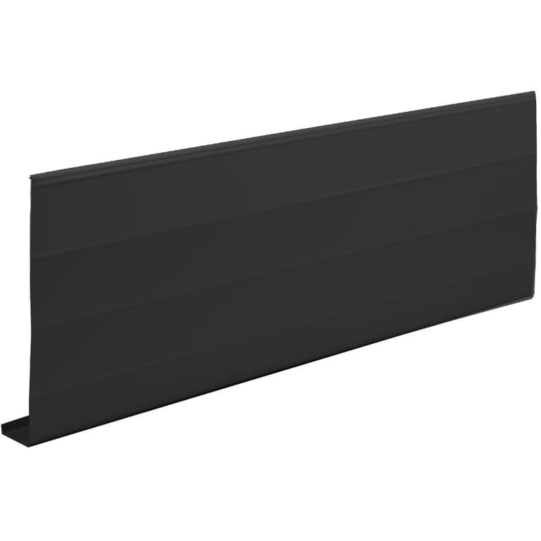 Kaycan 1"x8"x10' Flat Black Ribbed Aluminum Fascia | Home Hardware