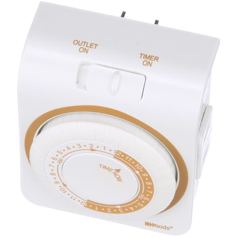 Woods Daily Mechanical Indoor Timer, with 2 Conductors | Home Hardware