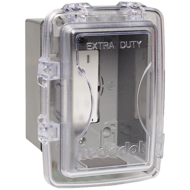 1 Gang Medium While-In-Use Weatherproof Extra Duty Clear Receptacle Cover