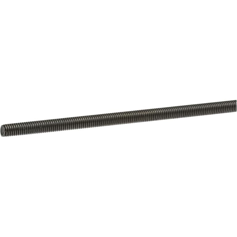 BUILDER'S HARDWARE 7/16"-14 x 3' Plain Steel Threaded Rod