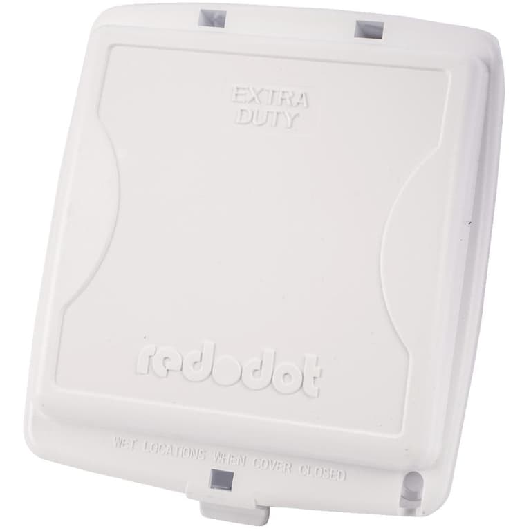 Red Dot 2 Gang Medium While-In-Use Extra Duty Weatherproof White ...