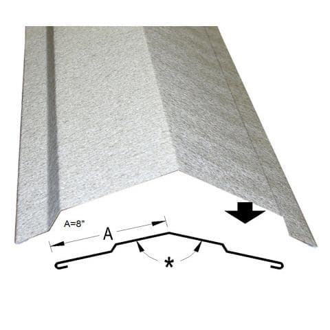 VICWEST 10' Galvanized RR/FR-8 Metal Ridge Cap