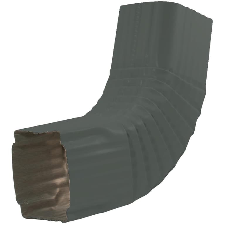 Gentek 2-5/8" Square Graphite Aluminum Gutter Elbow | Home Hardware