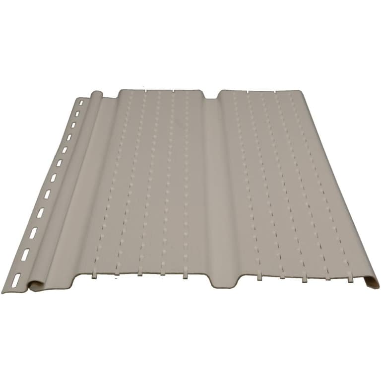 Soffite ventilé en vinyle à 2 panneaux de 10 pox12 pi, bisque Kaycan ...