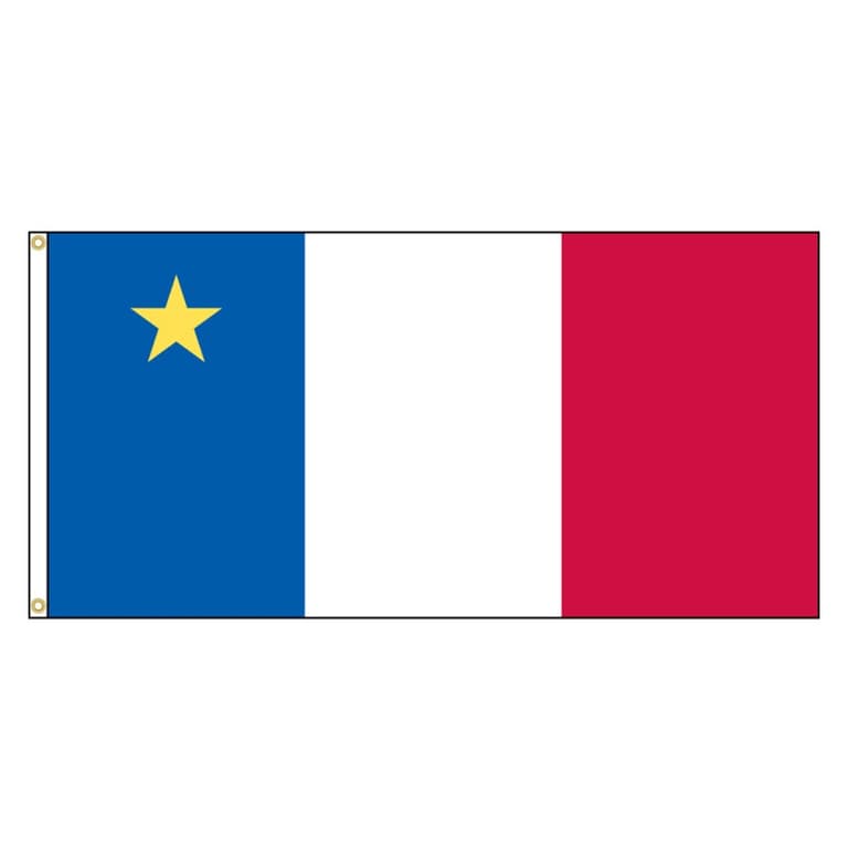 Drapeau acadien Duraknit, 36 pox72 po Flags Unlimited | Home Hardware