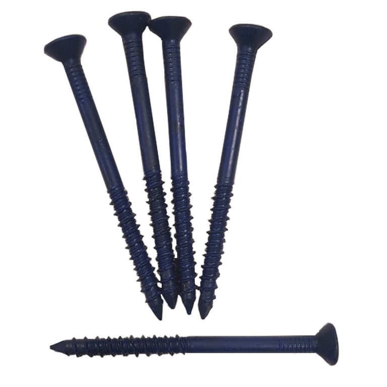 TAPCON Paquet de 100 vis à béton à tête plate de 1/4 po x 2-3/4 po ...