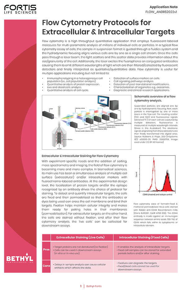 Flow Cytometry Protocols for Extracellular & Intracellular Targets - NEW Application Note