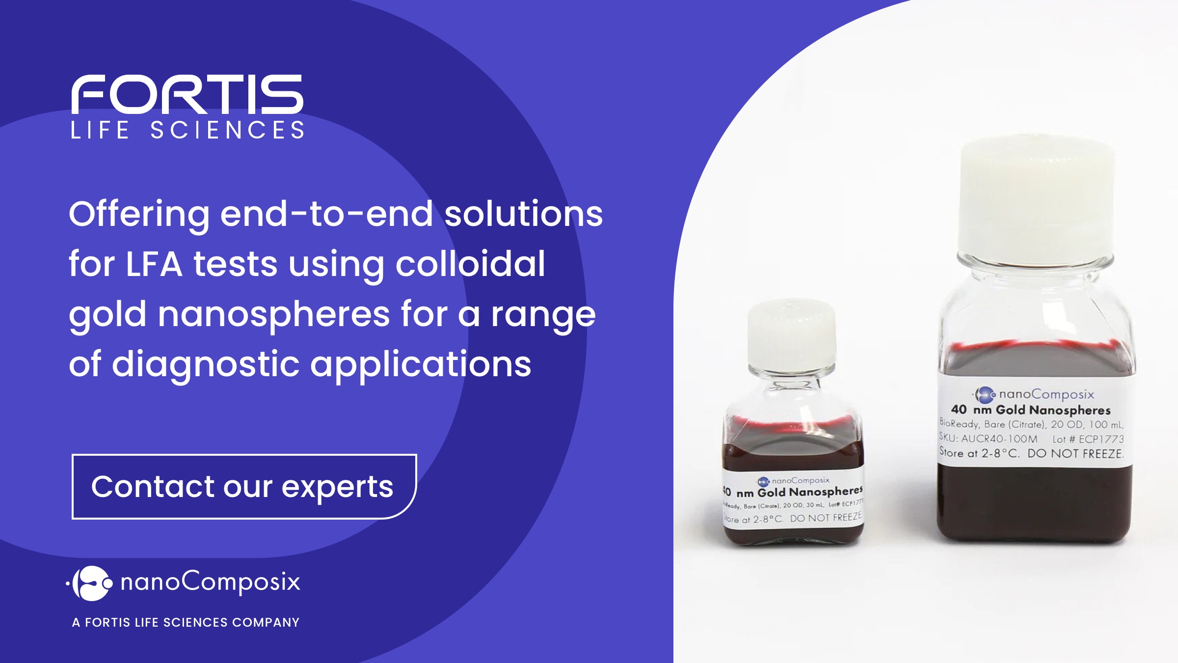 Colloidal Gold For Lateral Flow Diagnostics - Fortis Life Sciences