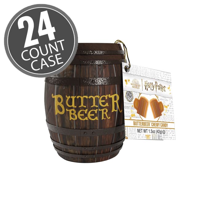 1.5 oz. Harry Potter™ Butterbeer™ Chewy Candy Barrel Tin - 24-Count Case