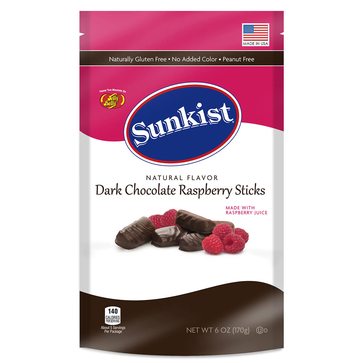 Sunkist® Dark Chocolate Raspberry Sticks – 6 Oz Bag – Thoughtverse