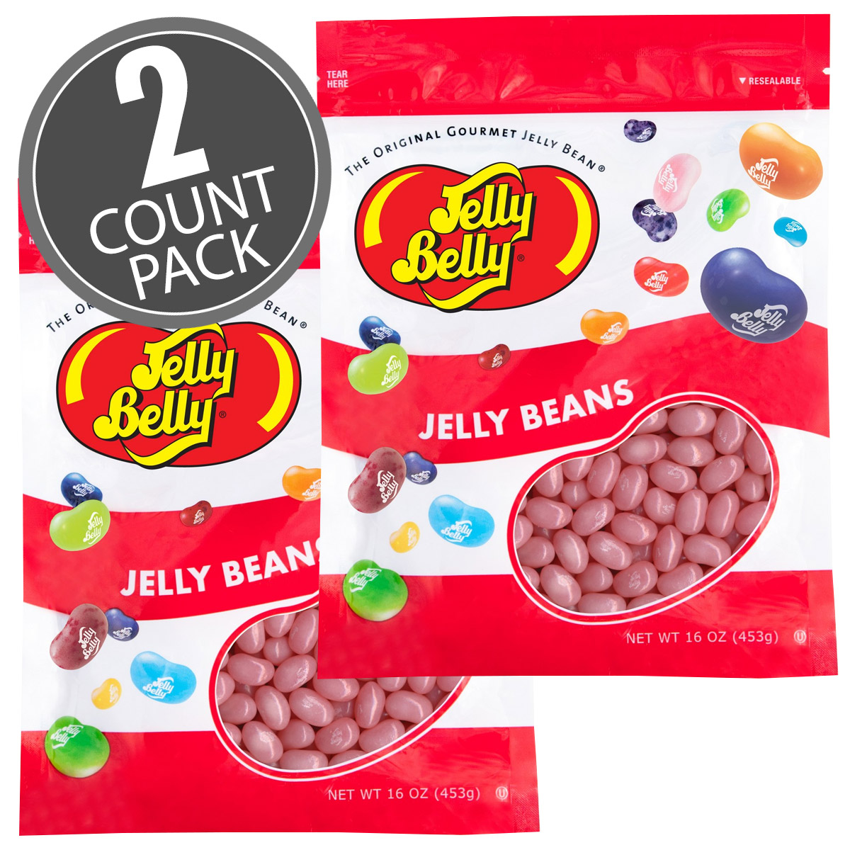 Cotton Candy Jelly Beans – 16 Oz Re-sealable Bag – 2 Pack – Chatspan